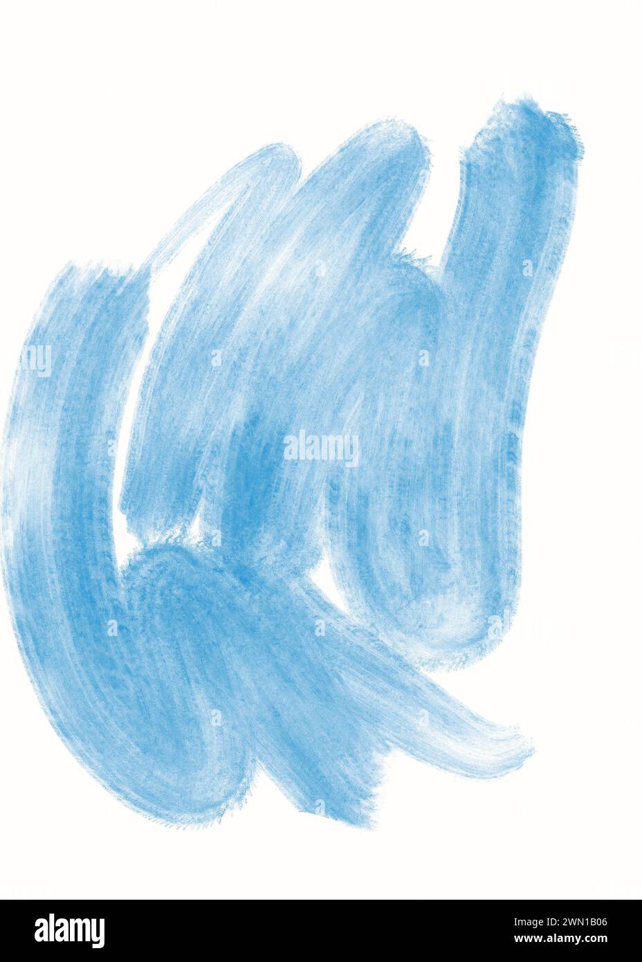 Hand drawn blue abstract shapes made with pencil watercolor digital ...