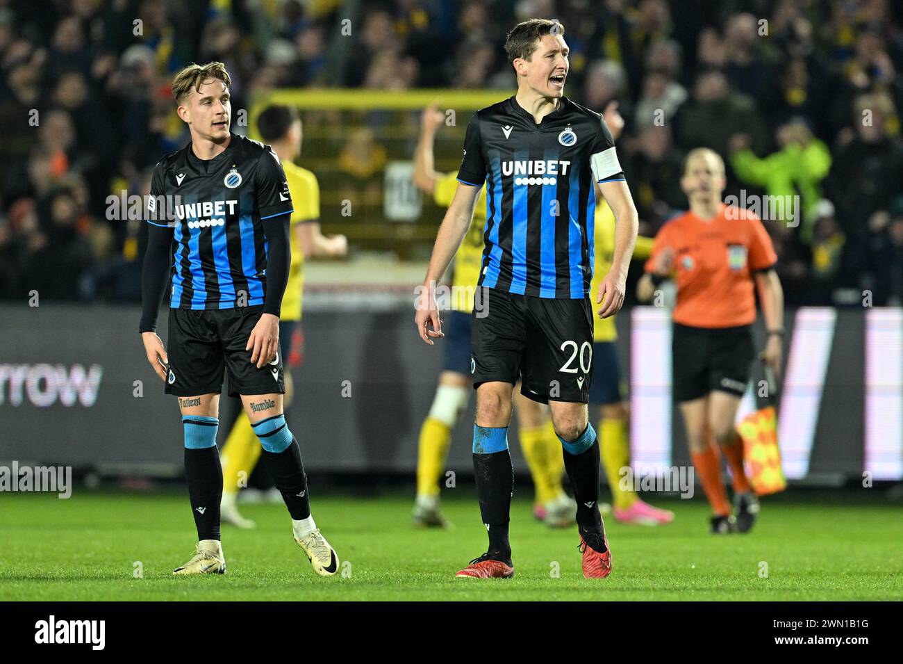 Vorst, Belgium. 28th Feb, 2024. Michal Skoras (8) of Club Brugge and ...