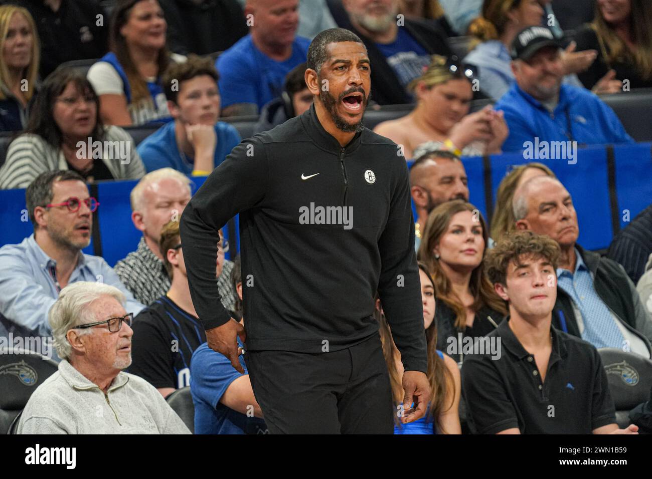 Orlando, Florida, USA, February 27, 2024, Brooklyn Nets head coach ...
