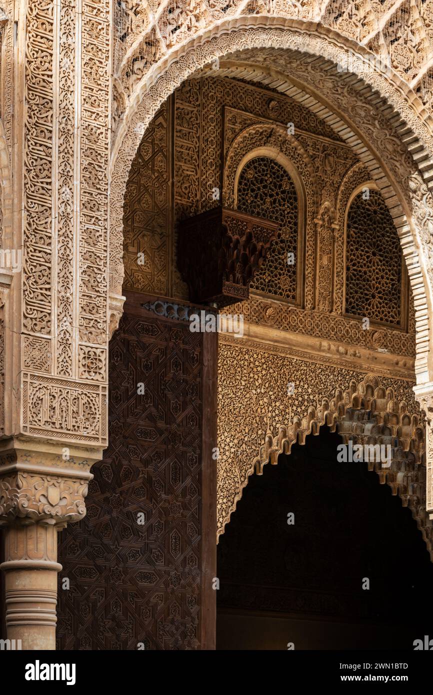 GRANADA, SPAIN: MARCH 24, 2023: Lights and shadows playing with the ...