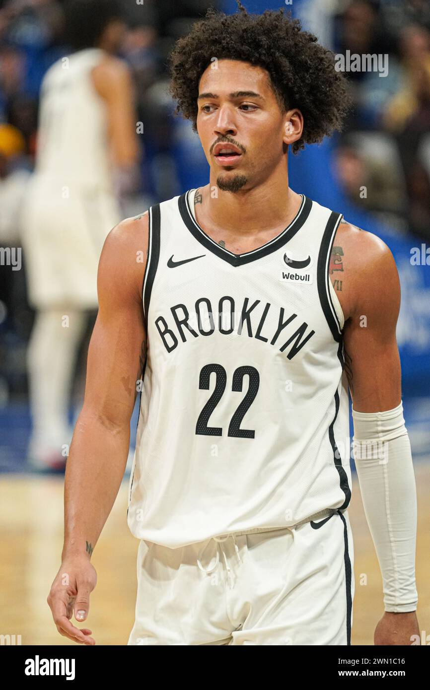 Orlando, Florida, USA, February 27, 2024, Brooklyn Nets forwrad Jalen ...