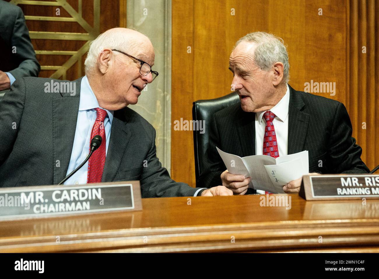 Washington, United States. 28th Feb, 2024. U.S. Senators Ben Cardin (D ...