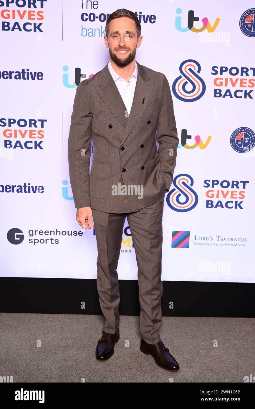 London, UK. 28 February 2023. Chris Woakes attending the Sport Gives ...
