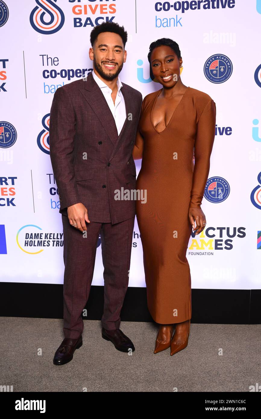 London, UK. 28 February 2023. Josh Denzel and Jeanette Kwakye attending ...