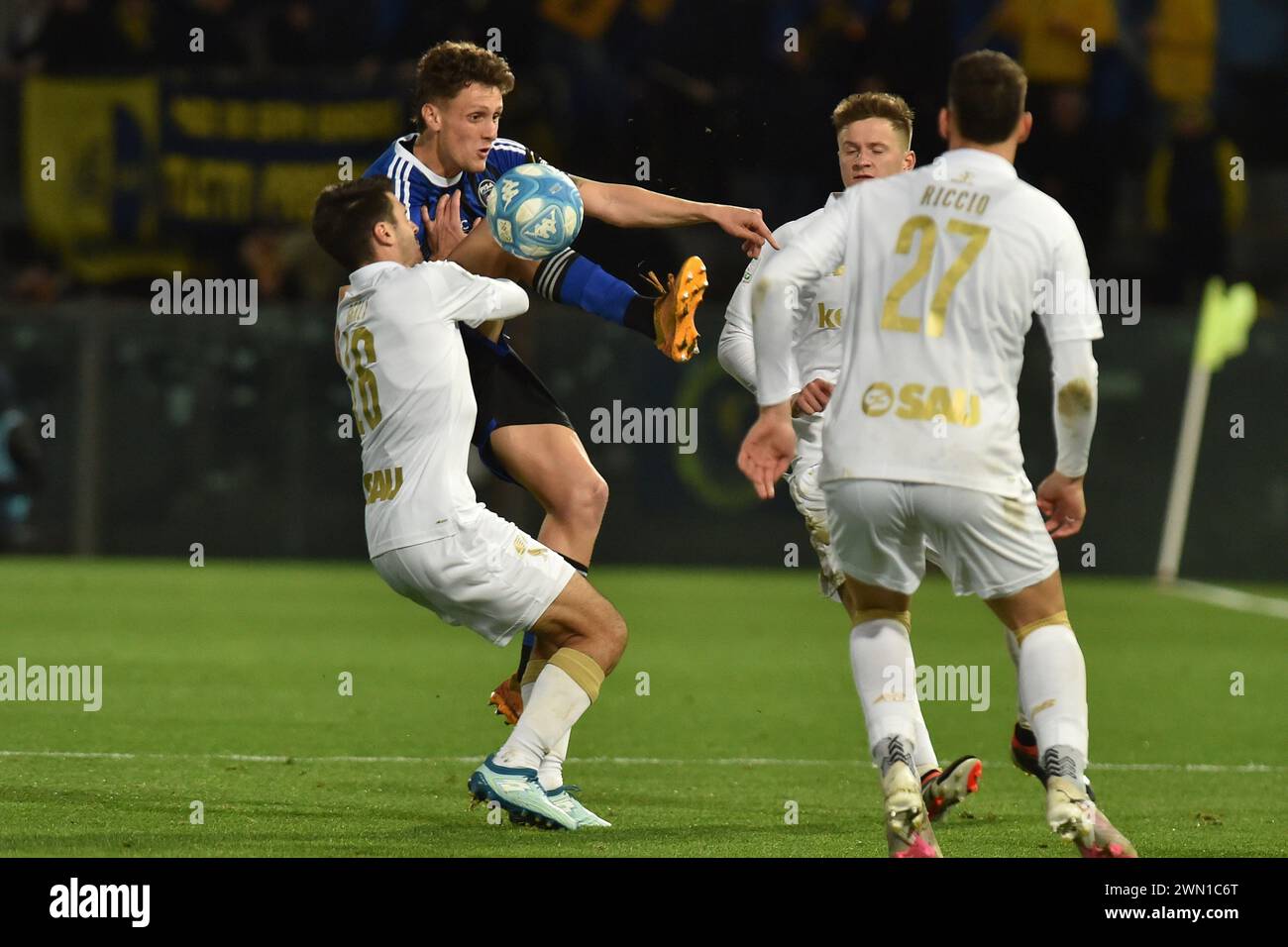 Pisa, Italy. 28th Feb, 2024. Gabriele Piccinini (Pisa) Fabio Gerli ...