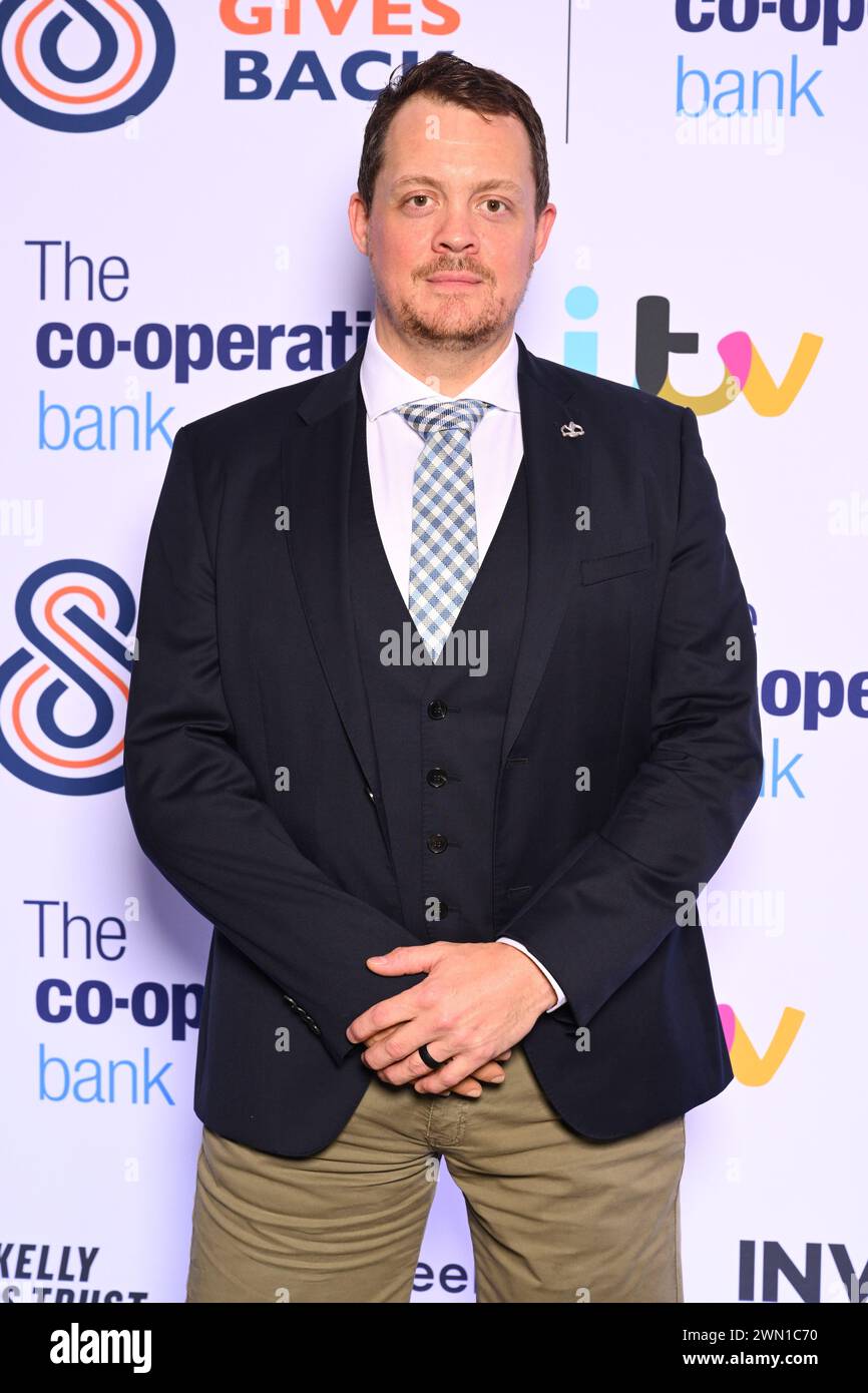 London, UK. 28 February 2023. Josh Boggi attending the Sport Gives Back ...