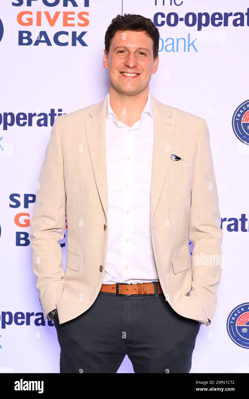 London, UK. 28 February 2023. James Kirton attending the Sport Gives ...