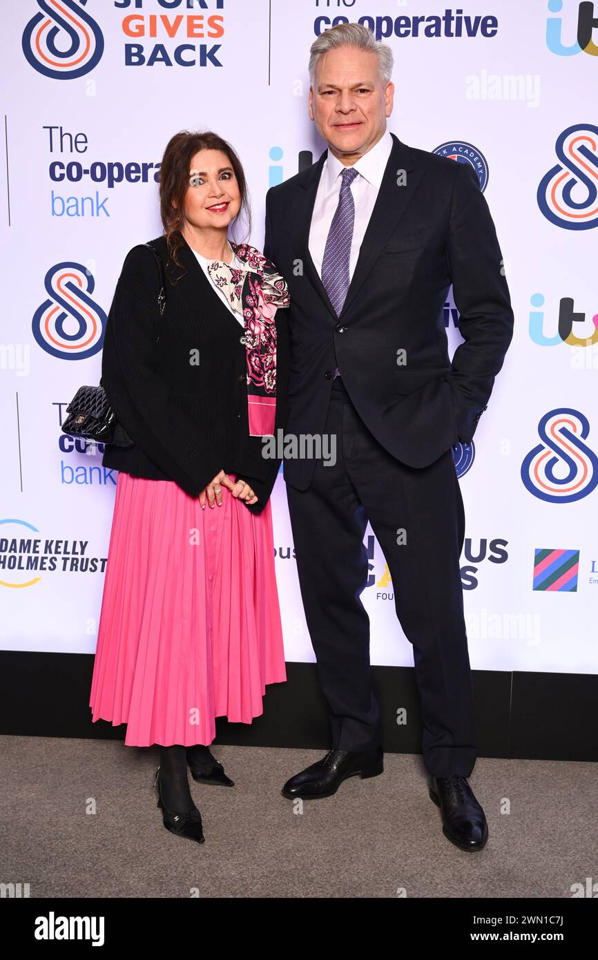 London, UK. 28 February 2023. Nick Slape attending the Sport Gives Back ...