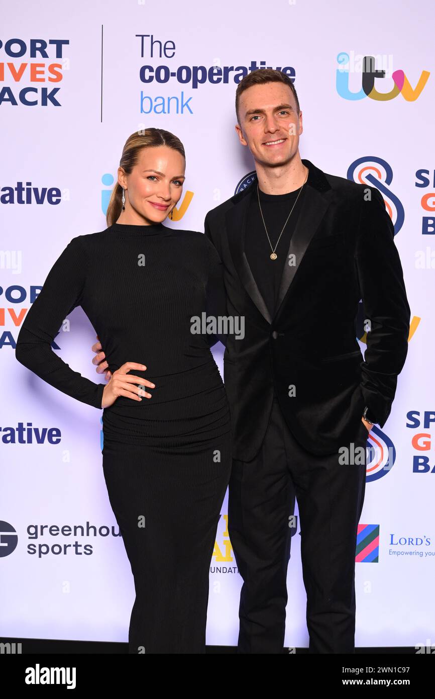 London, UK. 28 February 2023. Ben Aldis and Leanne Hainsby attending ...