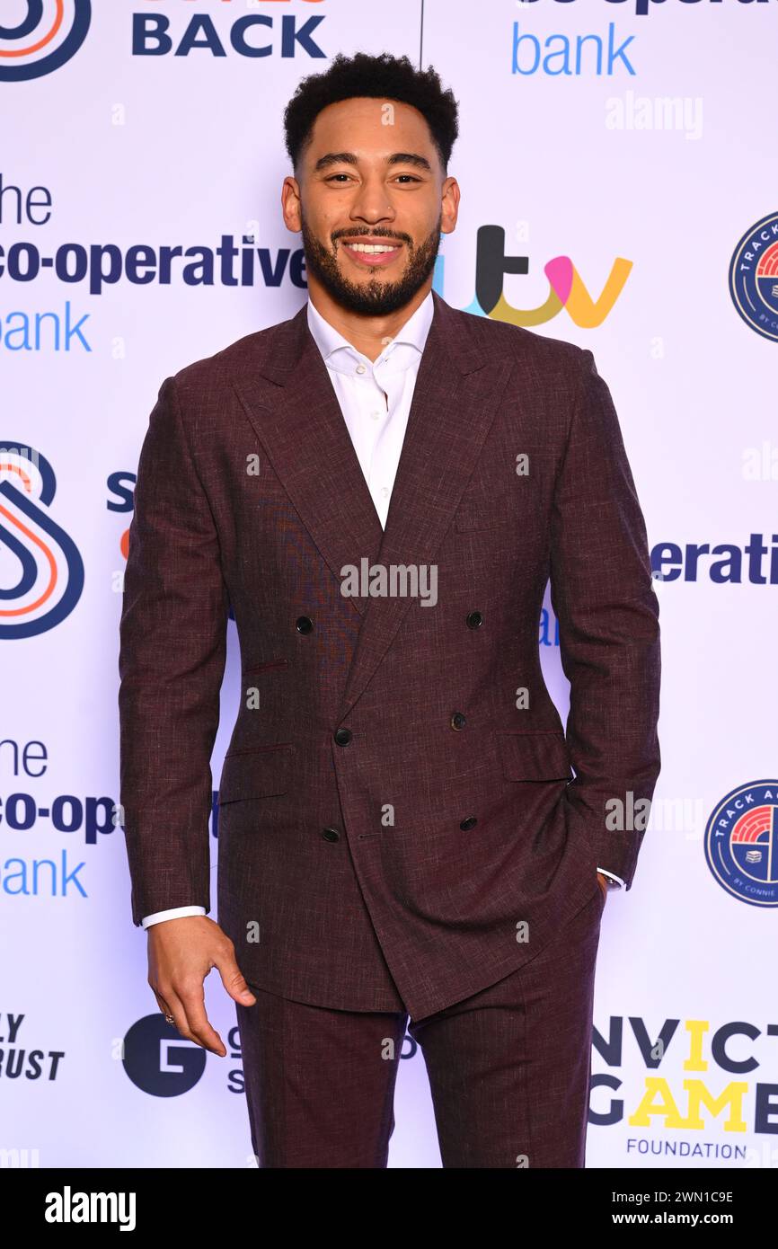 London, UK. 28 February 2023. Josh Denzel attending the Sport Gives ...