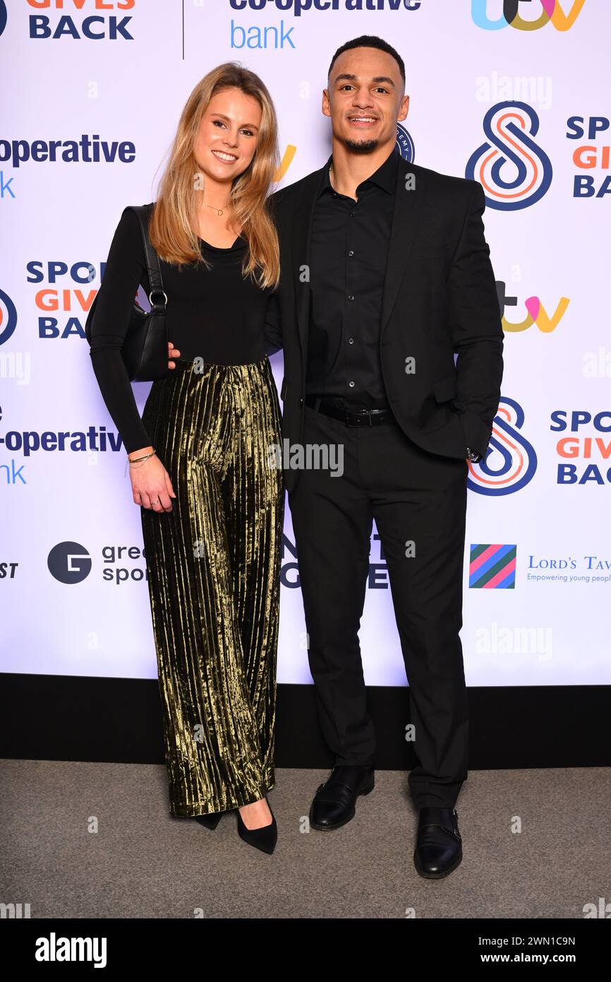 London, UK. 28 February 2023. Ashton Hewitt attending the Sport Gives ...