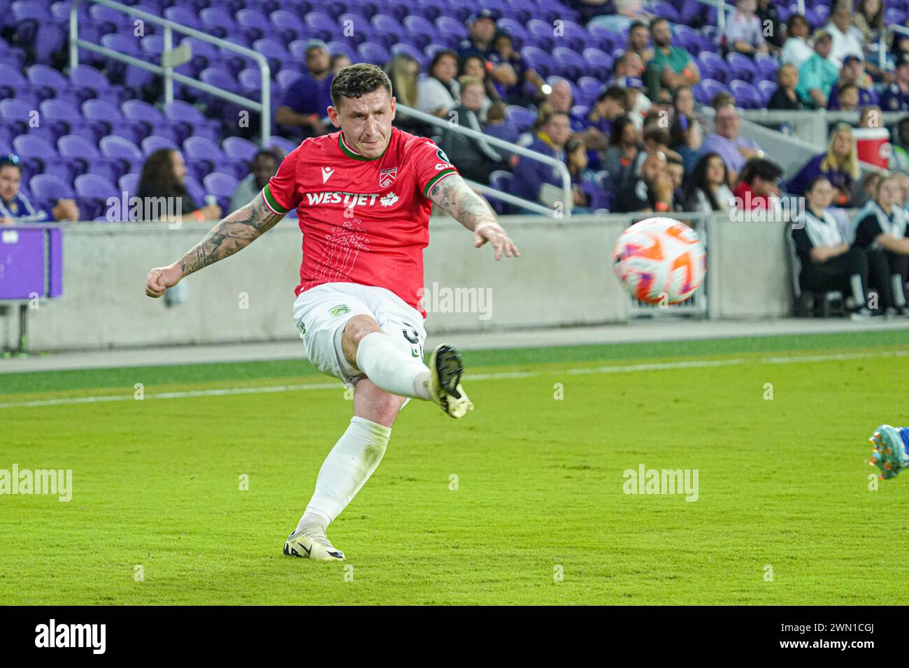 Orlando, Florida, USA, Calvary FC, Calvary winger Fraser Aird #33 makes ...
