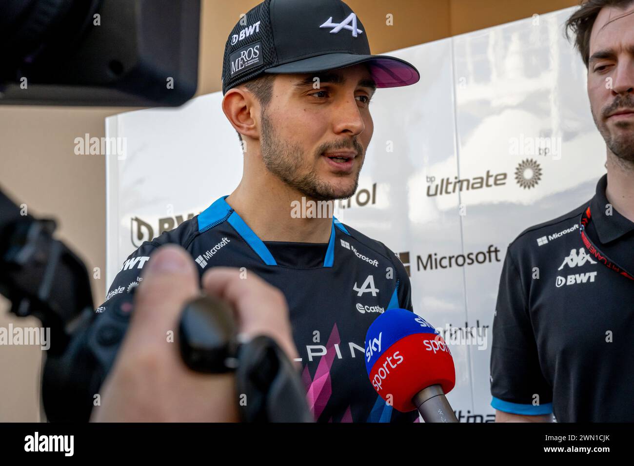 Sakhir, Bahrain, February 28, Esteban Ocon, from France competes for ...