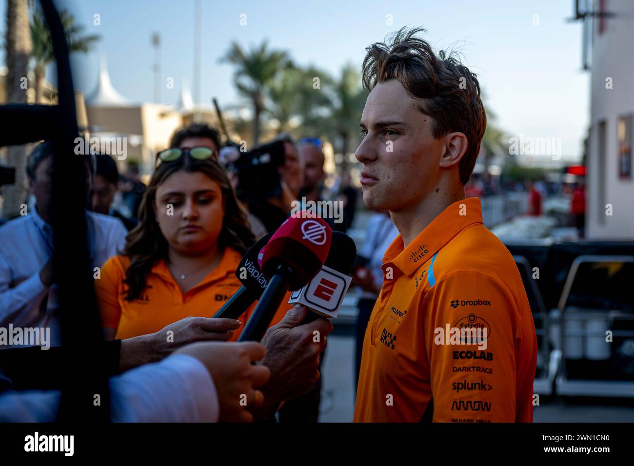 Sakhir, Bahrain, February 28, Oscar Piastri, from Australia competes ...