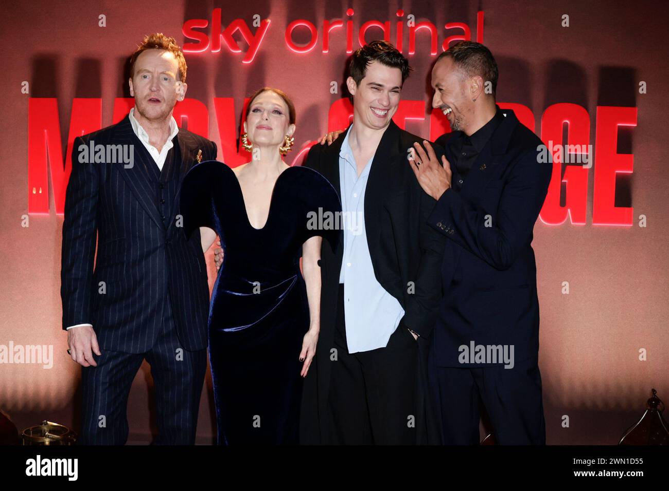 Tony Curran, from left, Julianne Moore, Nicholas Galitzine and Oliver ...