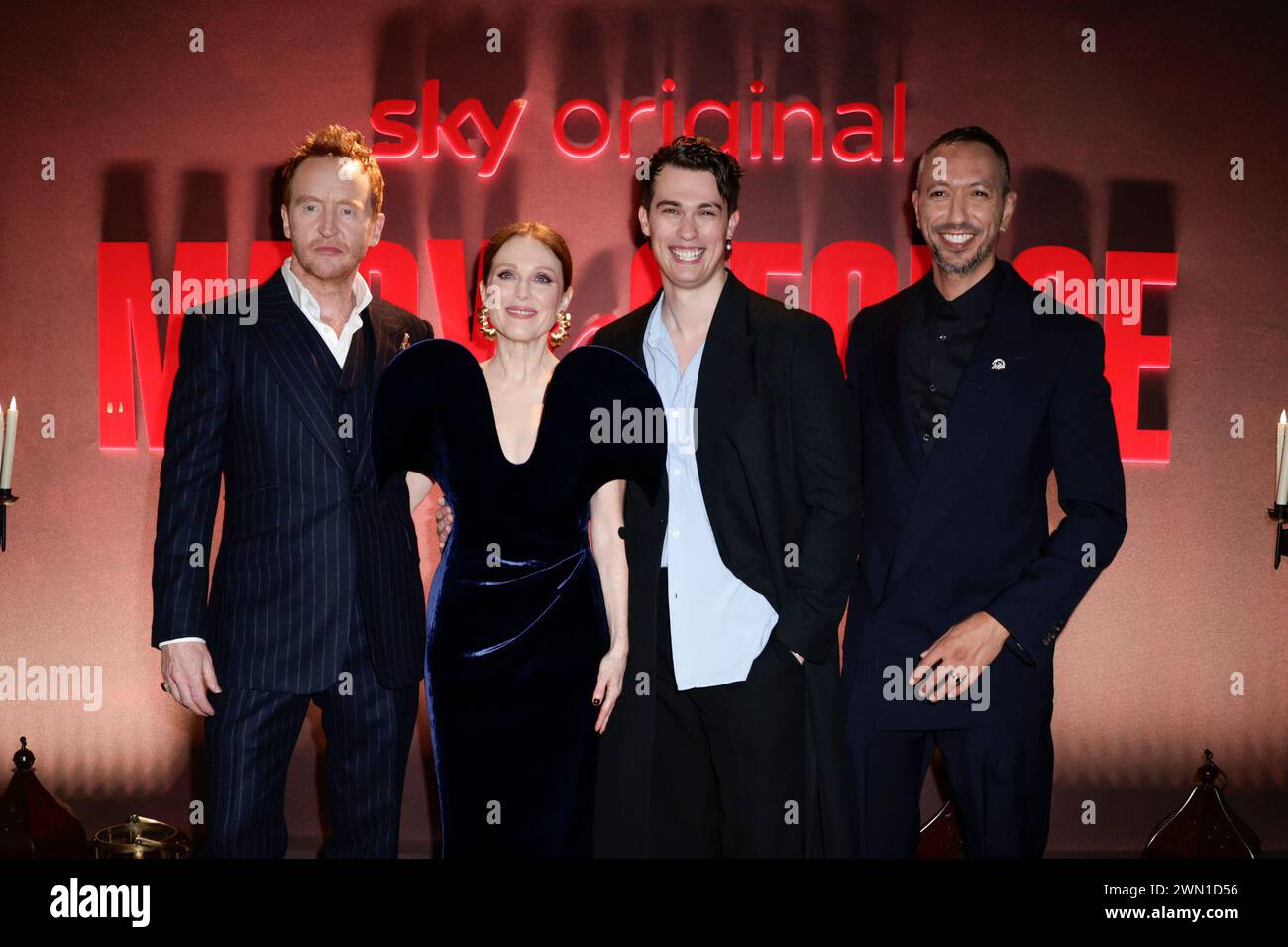 Tony Curran, from left, Julianne Moore, Nicholas Galitzine and Oliver ...