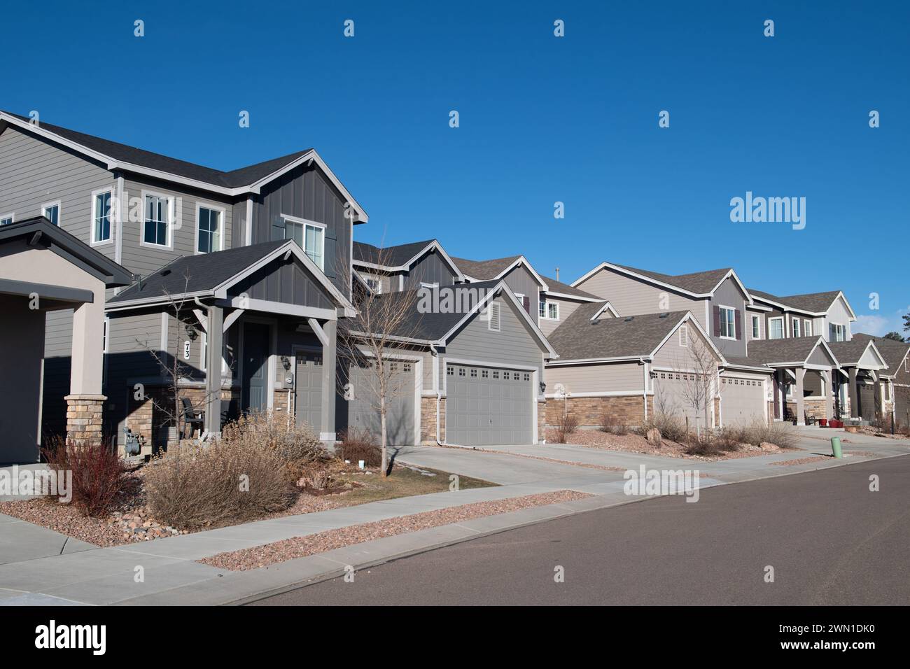 New duplex and townhomes in a development in the Rockrimmon area of ...