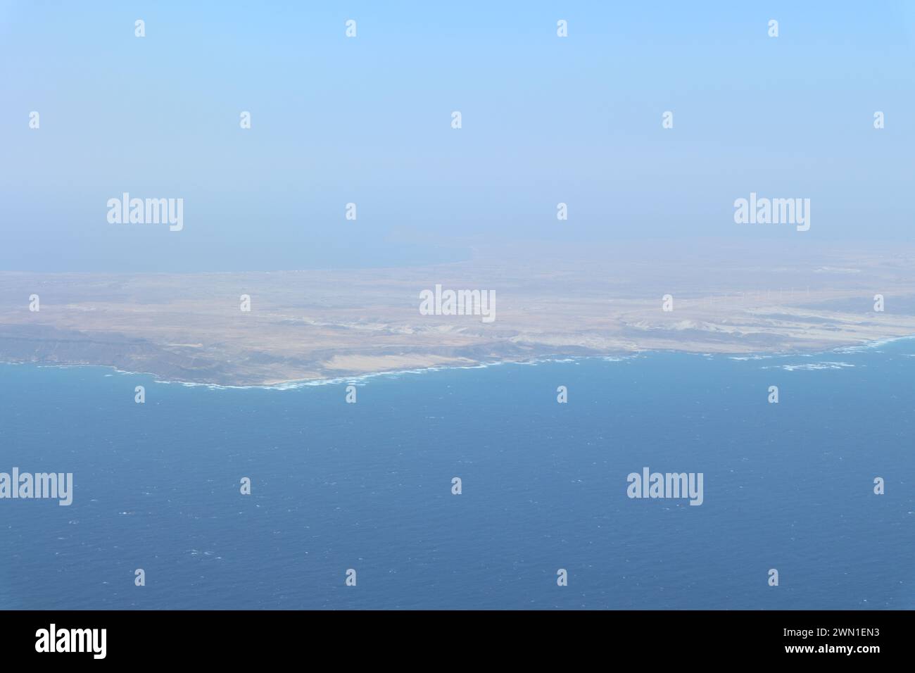 Aerial view of Sal island Cape Verde Cabo Verde Stock Photo - Alamy