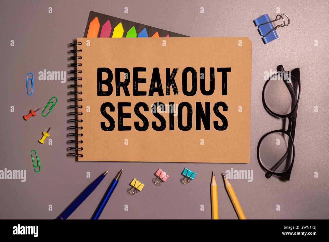 Breakout Session. white torn paper with text on brown background Stock ... Breakout Session. white torn paper with text on brown background Stock ...