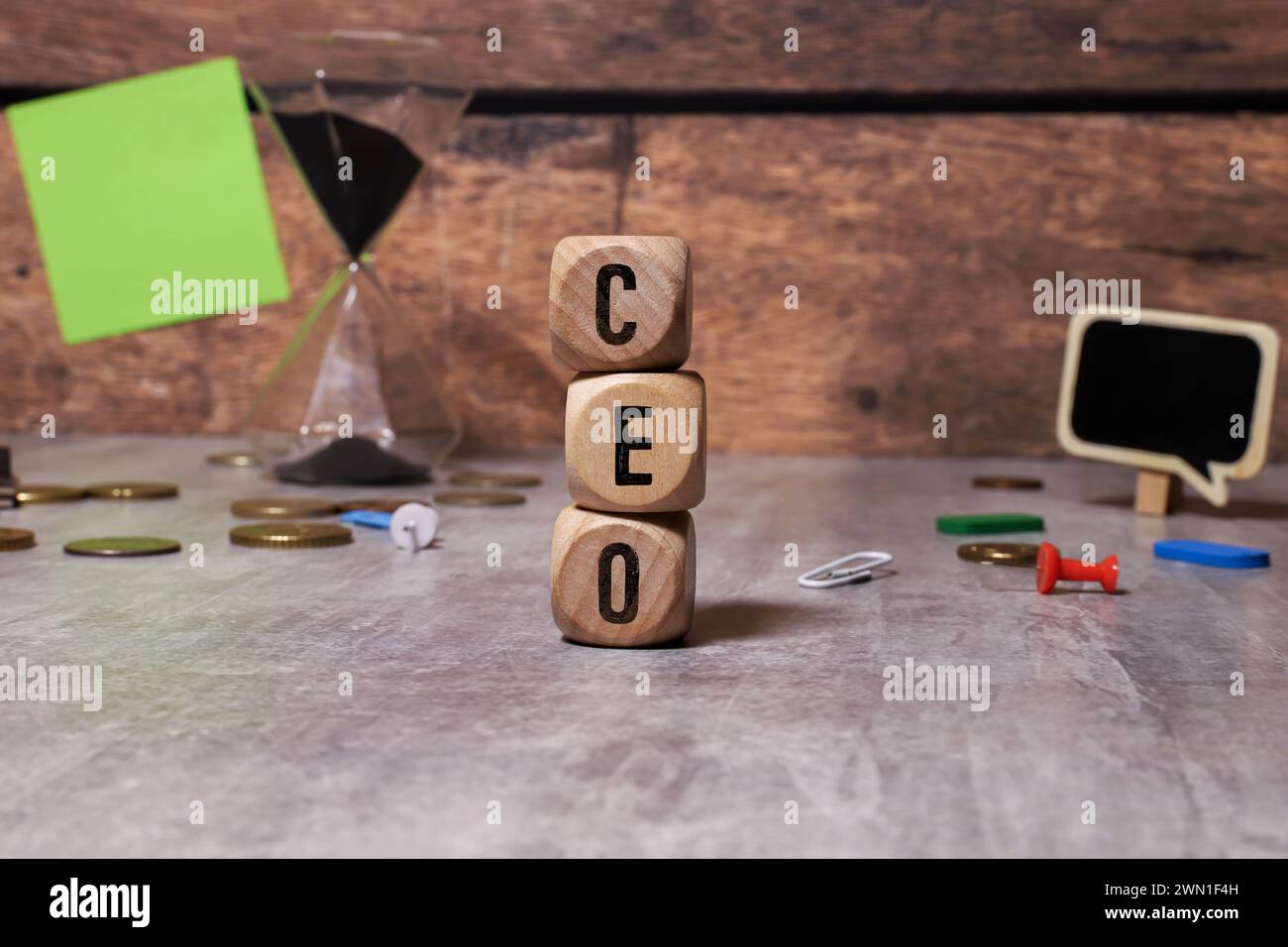 CEO word built with letter cubes Stock Photo - Alamy