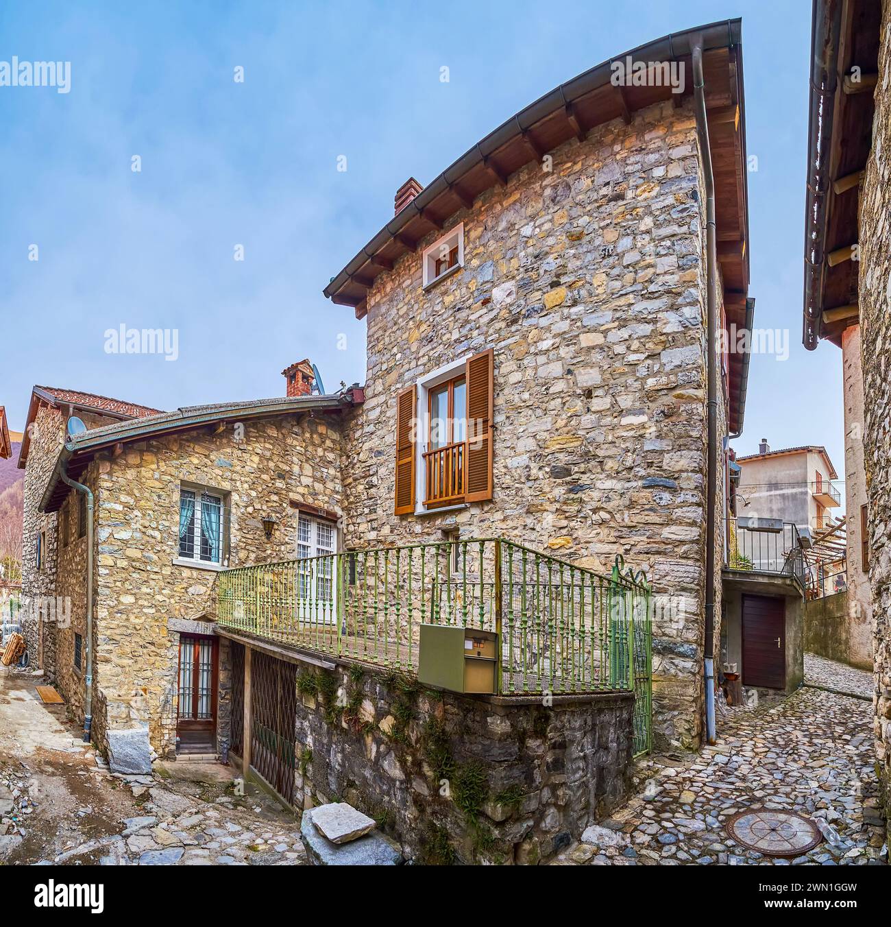 Bre village, located atop the Monte Bre, is famous for its presrved ...