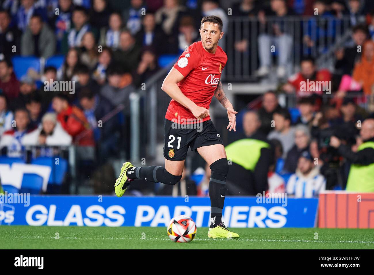 Antonio Jose Raillo of RCD Mallorca with the ball during the Copa El ...