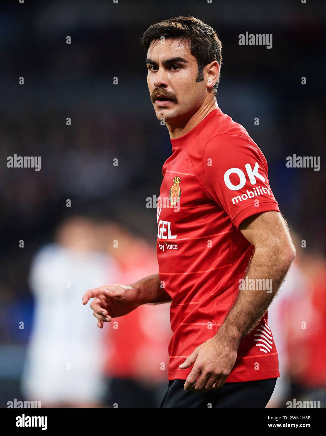 Abdon Prats of RCD Mallorca looks on during the Copa El Rey match ...