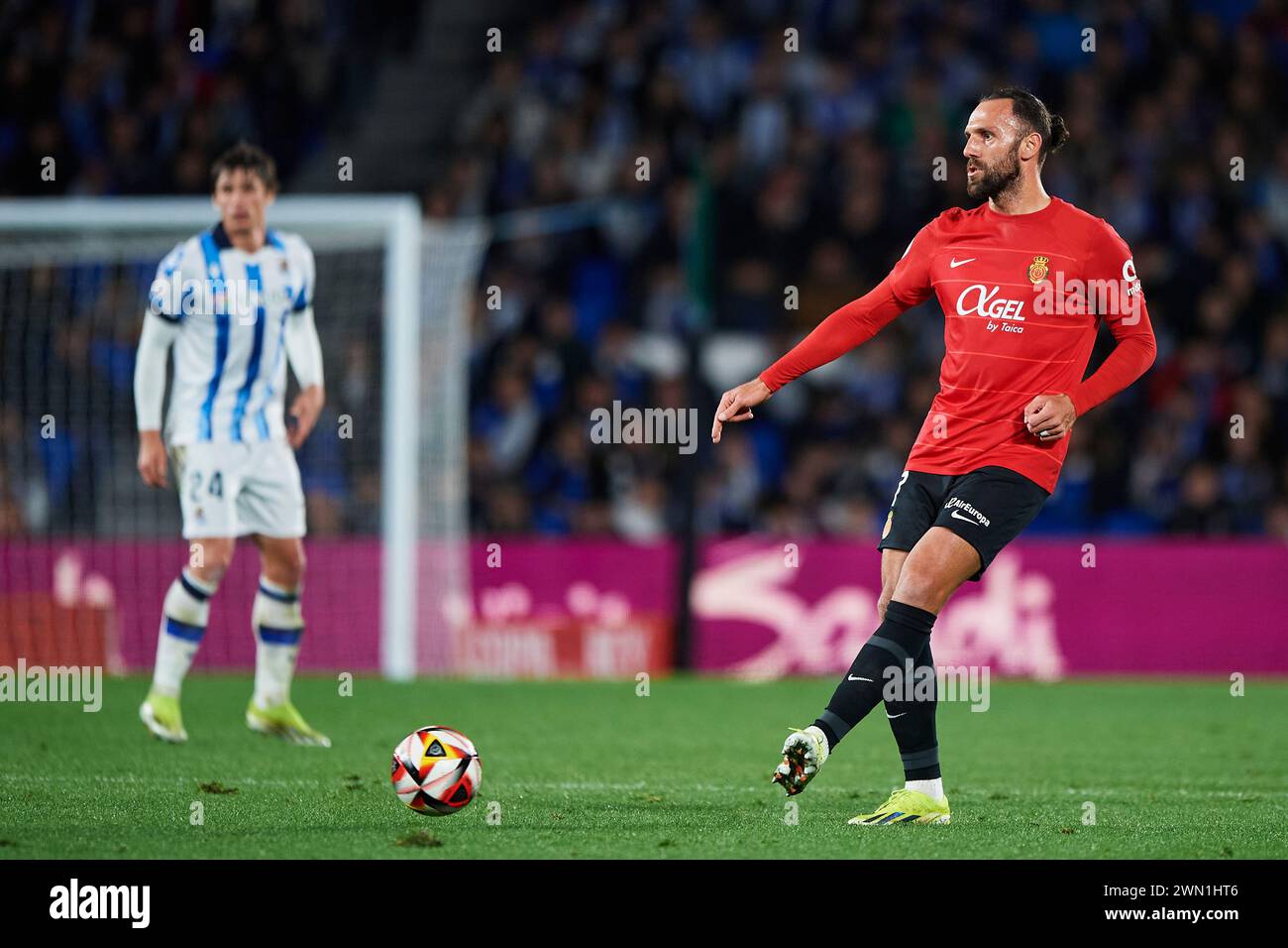 Vedat Muriqi of RCD Mallorca with the ball during the Copa El Rey match ...