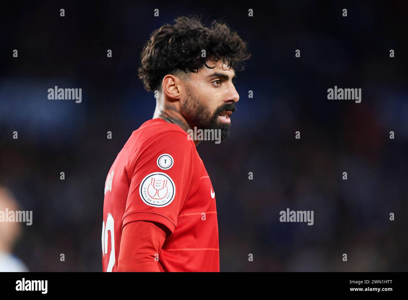 Samu Costa of RCD Mallorca looks on during the Copa El Rey match ...