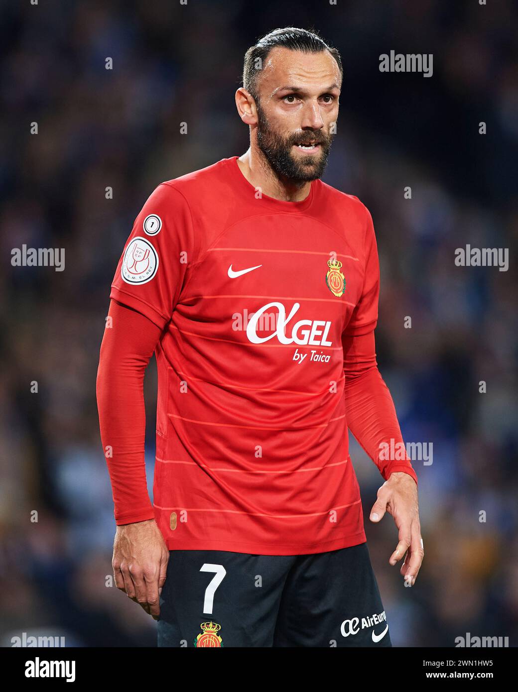 Vedat Muriqi of RCD Mallorca looks on during the Copa El Rey match ...