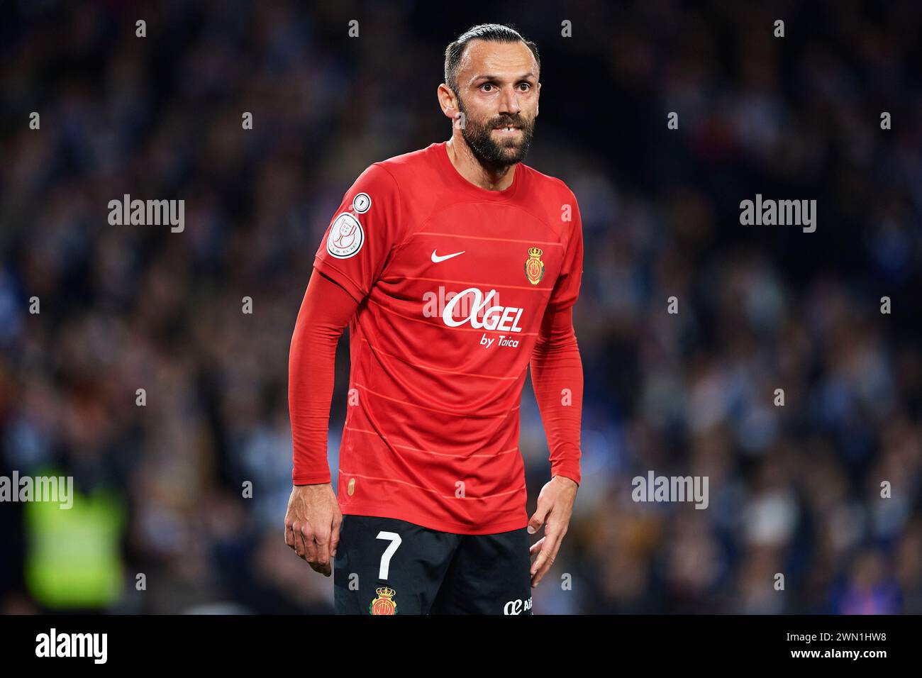Vedat Muriqi of RCD Mallorca looks on during the Copa El Rey match ...