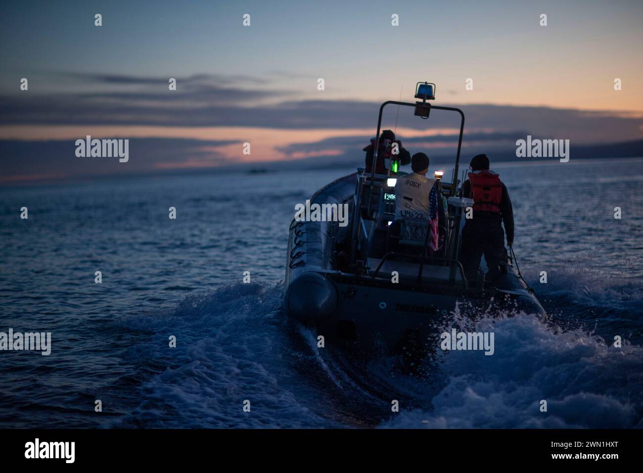U.S. Navy Sailors assigned to San Antonio class amphibious ship USS San ...