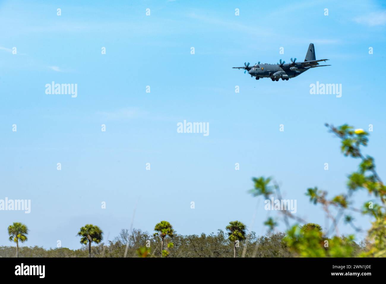An AC-130J Ghostrider assigned to the 73rd Special Operations Squadron ...