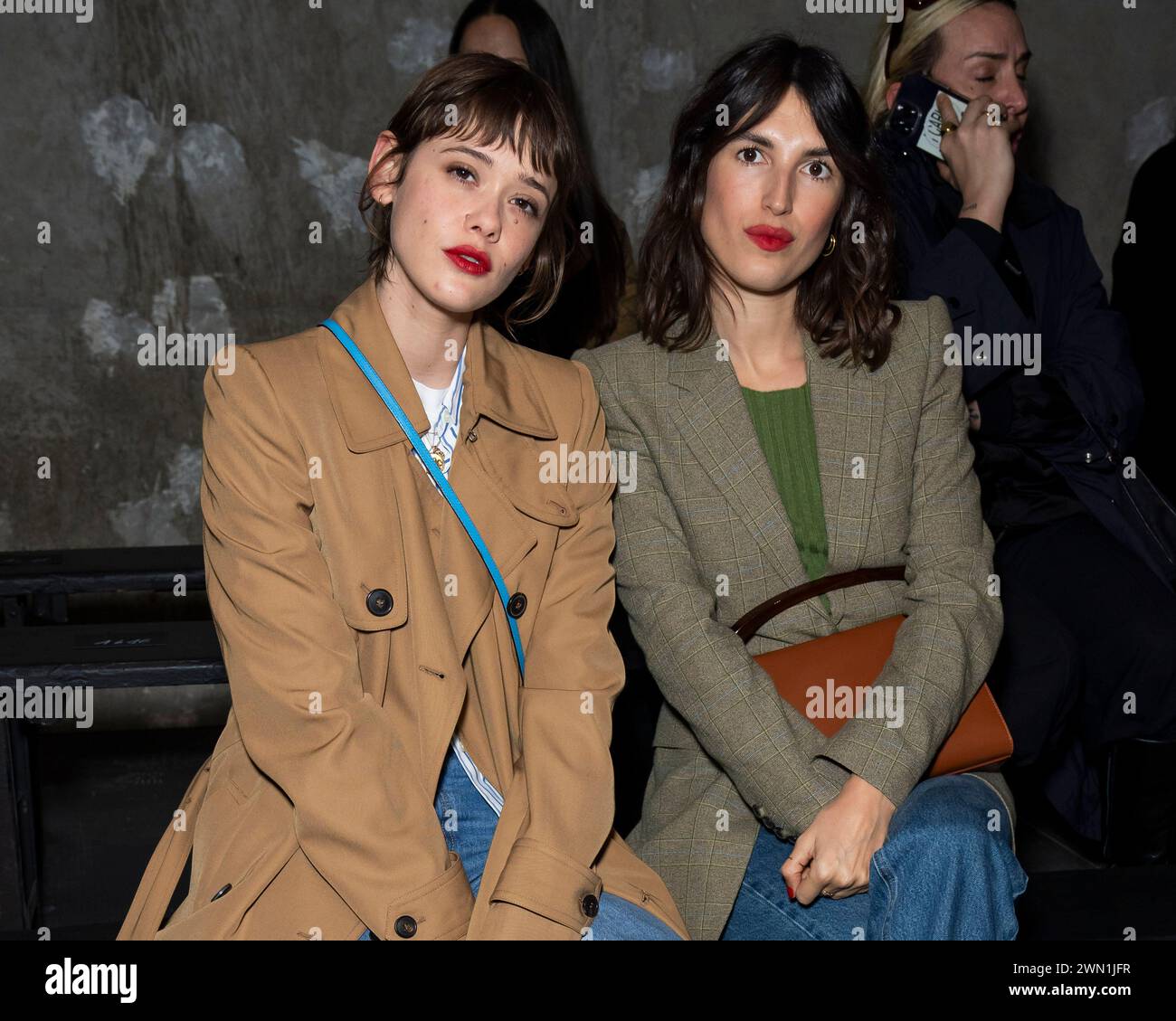 Mathilde Warnier, left, and Jeanne Damas attend the Dries Van Noten ...