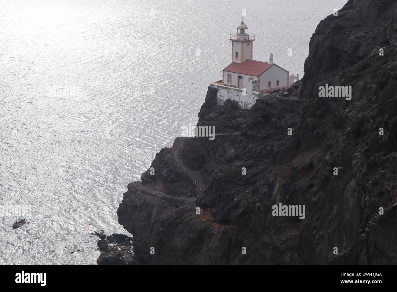 Trekking hiking lighthouse Dona Amelia Sao Pedro beach Sao Vicente Cape ...