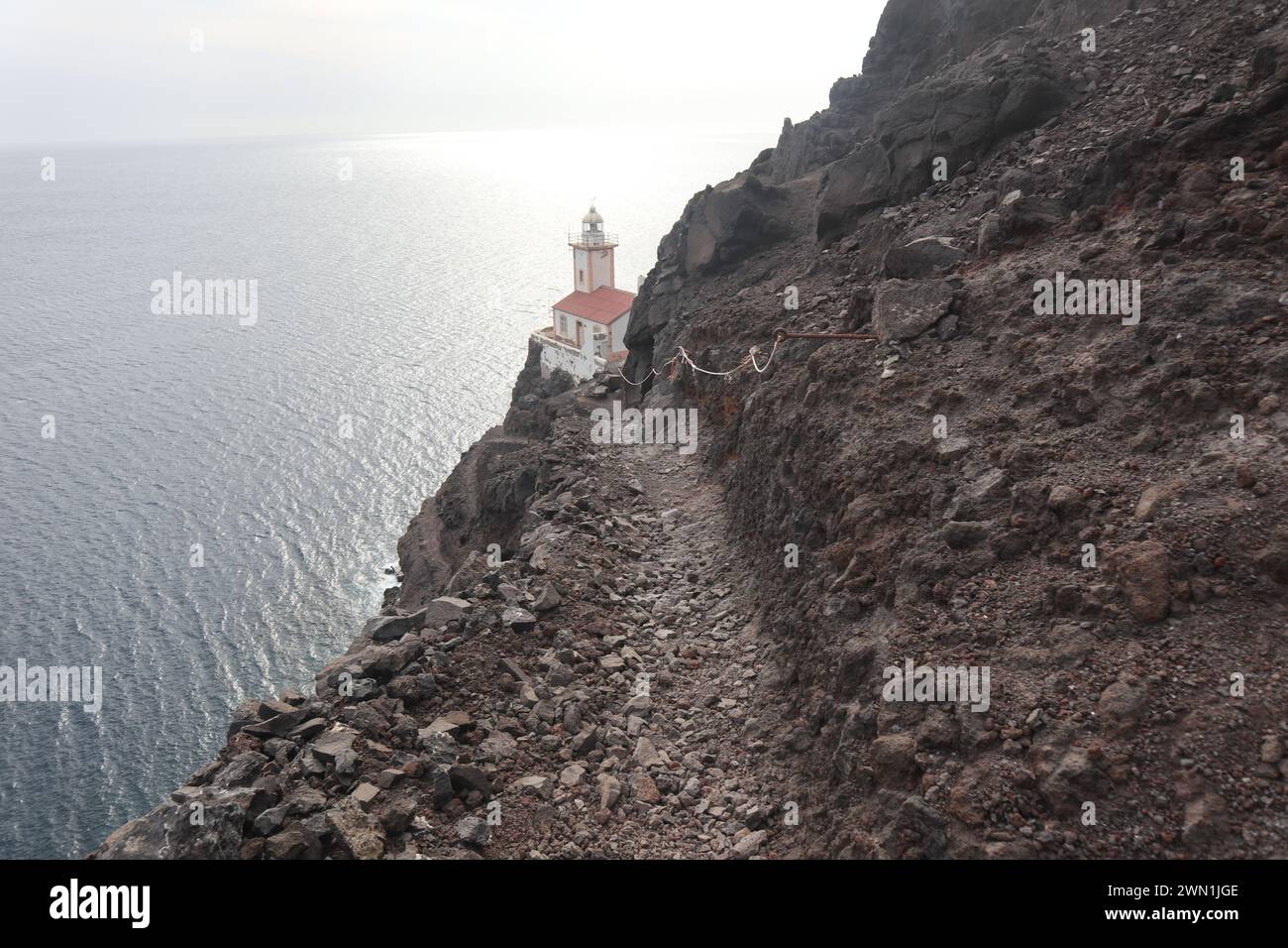 Trekking hiking lighthouse Dona Amelia Sao Pedro beach Sao Vicente Cape ...