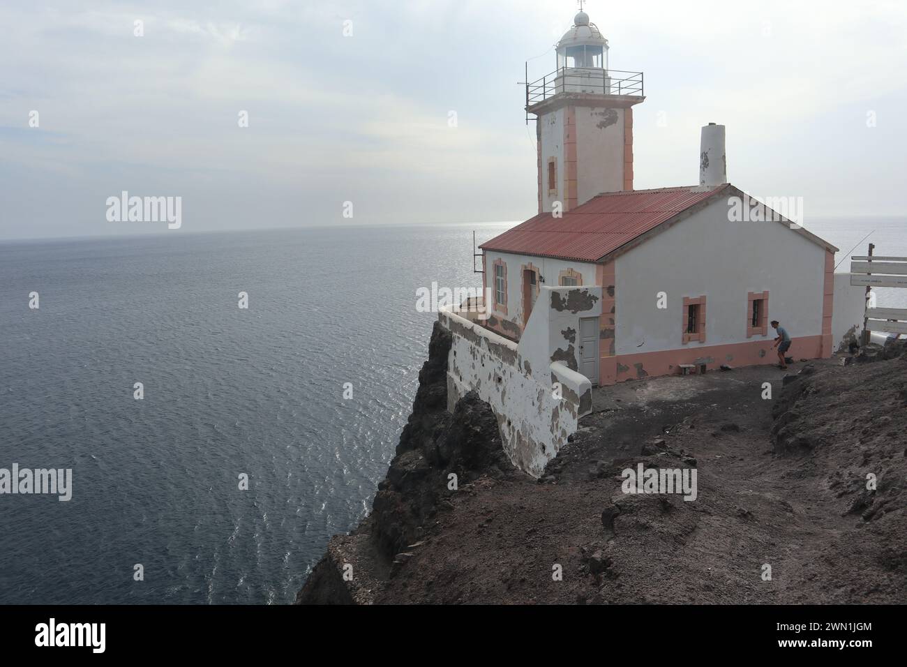 Trekking hiking lighthouse Dona Amelia Sao Pedro beach Sao Vicente Cape ...
