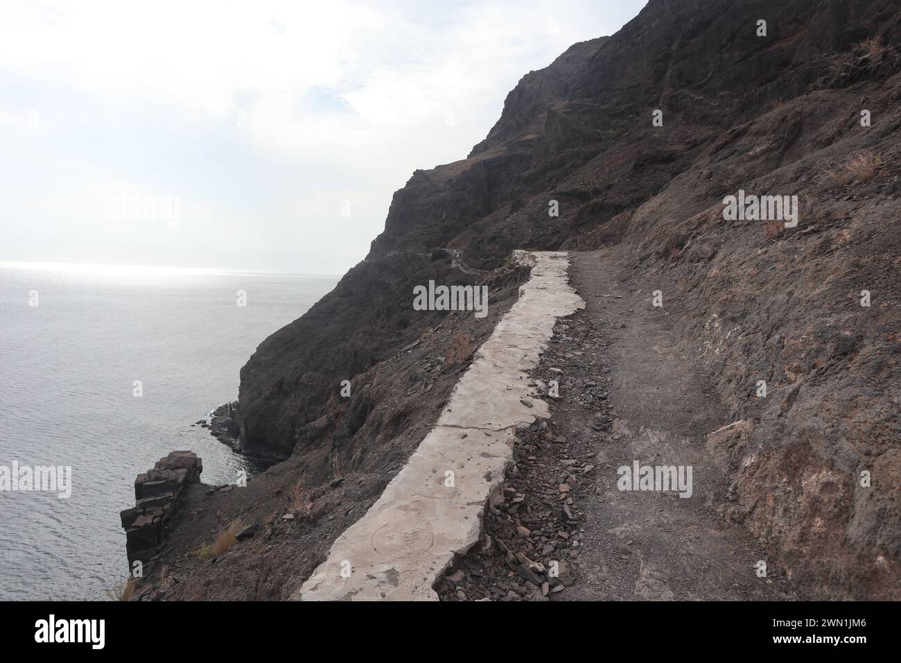 Trekking hiking lighthouse Dona Amelia Sao Pedro beach Sao Vicente Cape ...