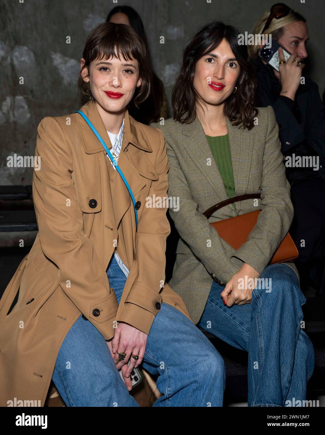 Mathilde Warnier, left, and Jeanne Damas attend the Dries Van Noten ...