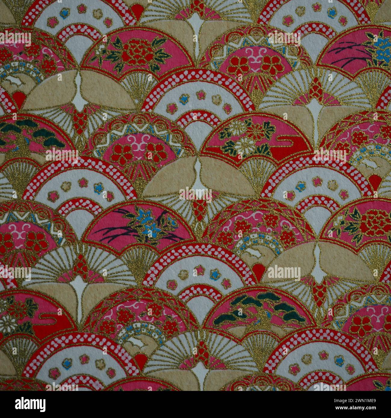 Traditional Japanese patterns - geometric and botanical Stock Photo - Alamy