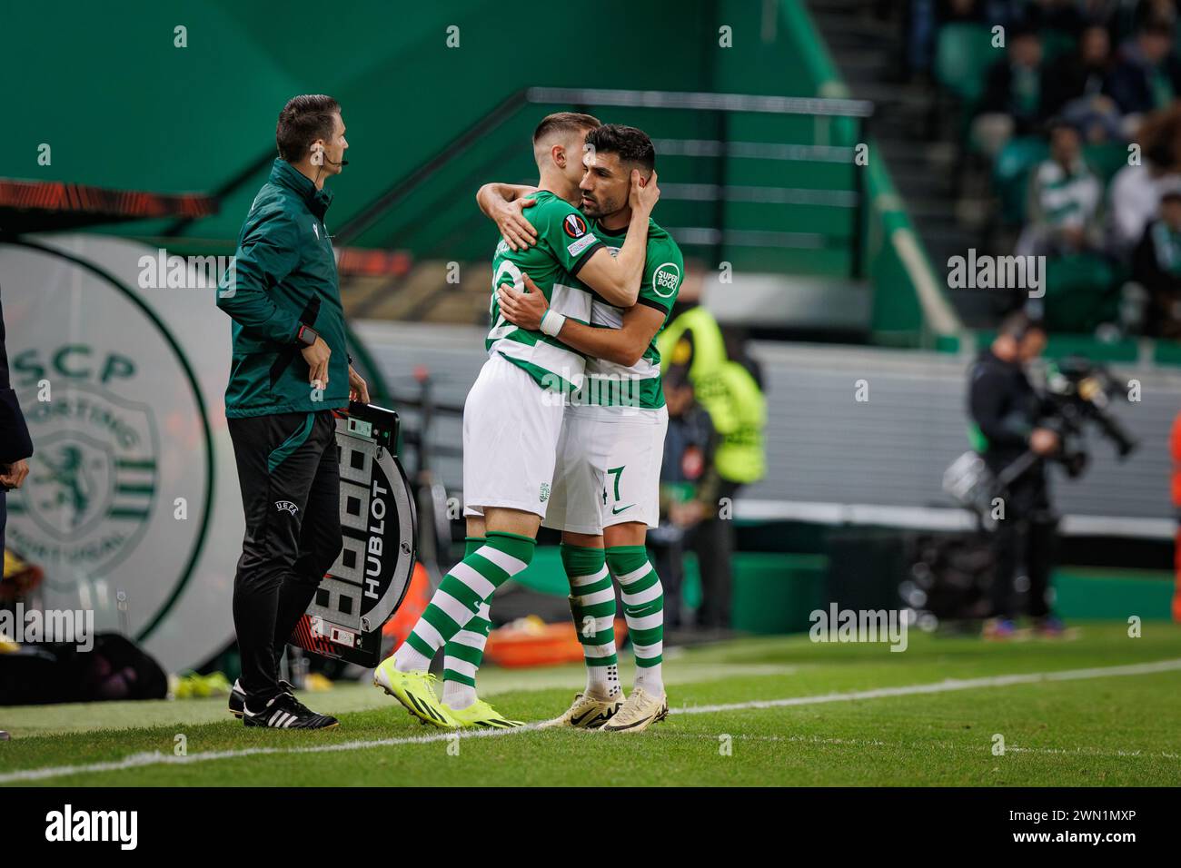 Ivan Fresneda, Ricardo Esgaio during UEFA Europa League 23/24 game ...