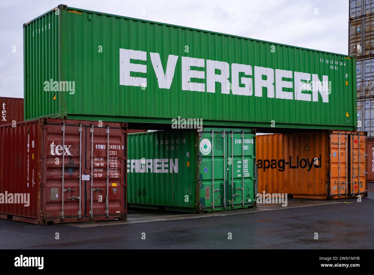 Evergreen Marine Shipping Container