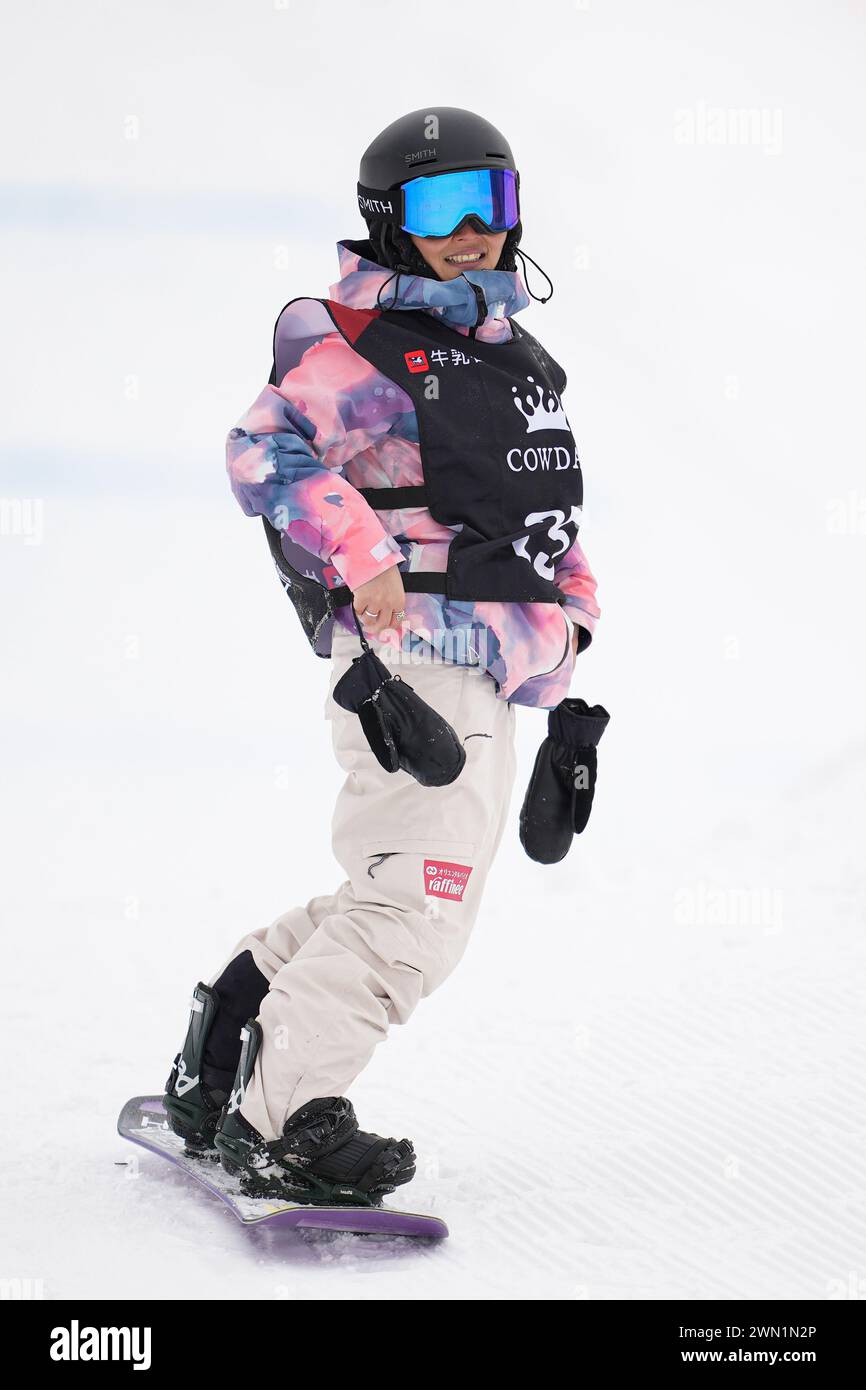 Nagano, Japan. 28th Feb, 2024. Rina Yoshika Snowboarding : COWDAY SLOPE ...