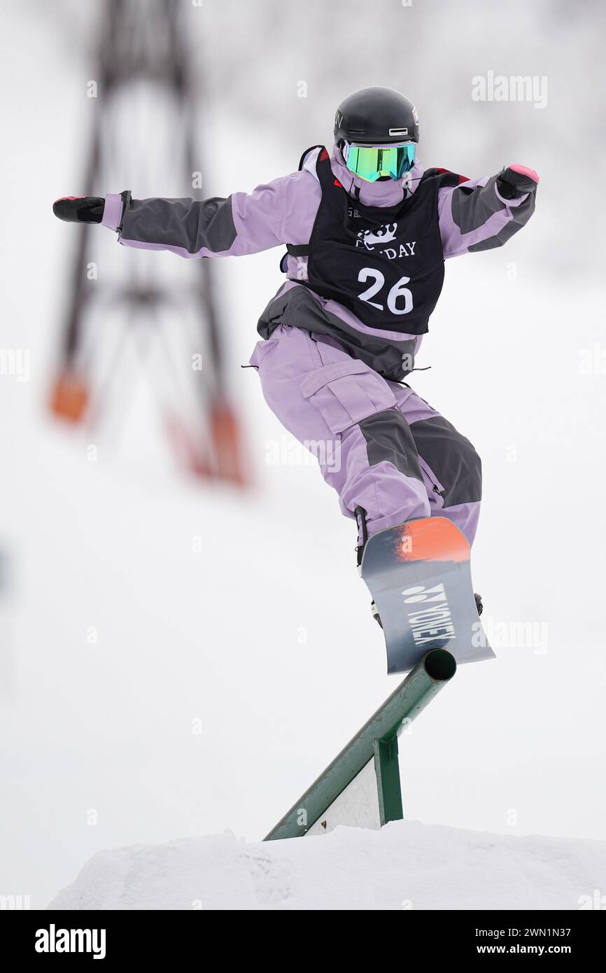 Nagano, Japan. 28th Feb, 2024. Suzuka Ishimoto Snowboarding : COWDAY ...