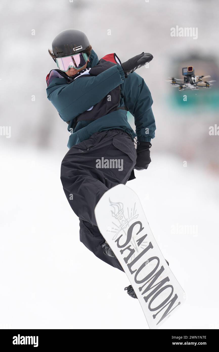 Nagano, Japan. 28th Feb, 2024. Tomoyoshi Nojiri Snowboarding : COWDAY ...