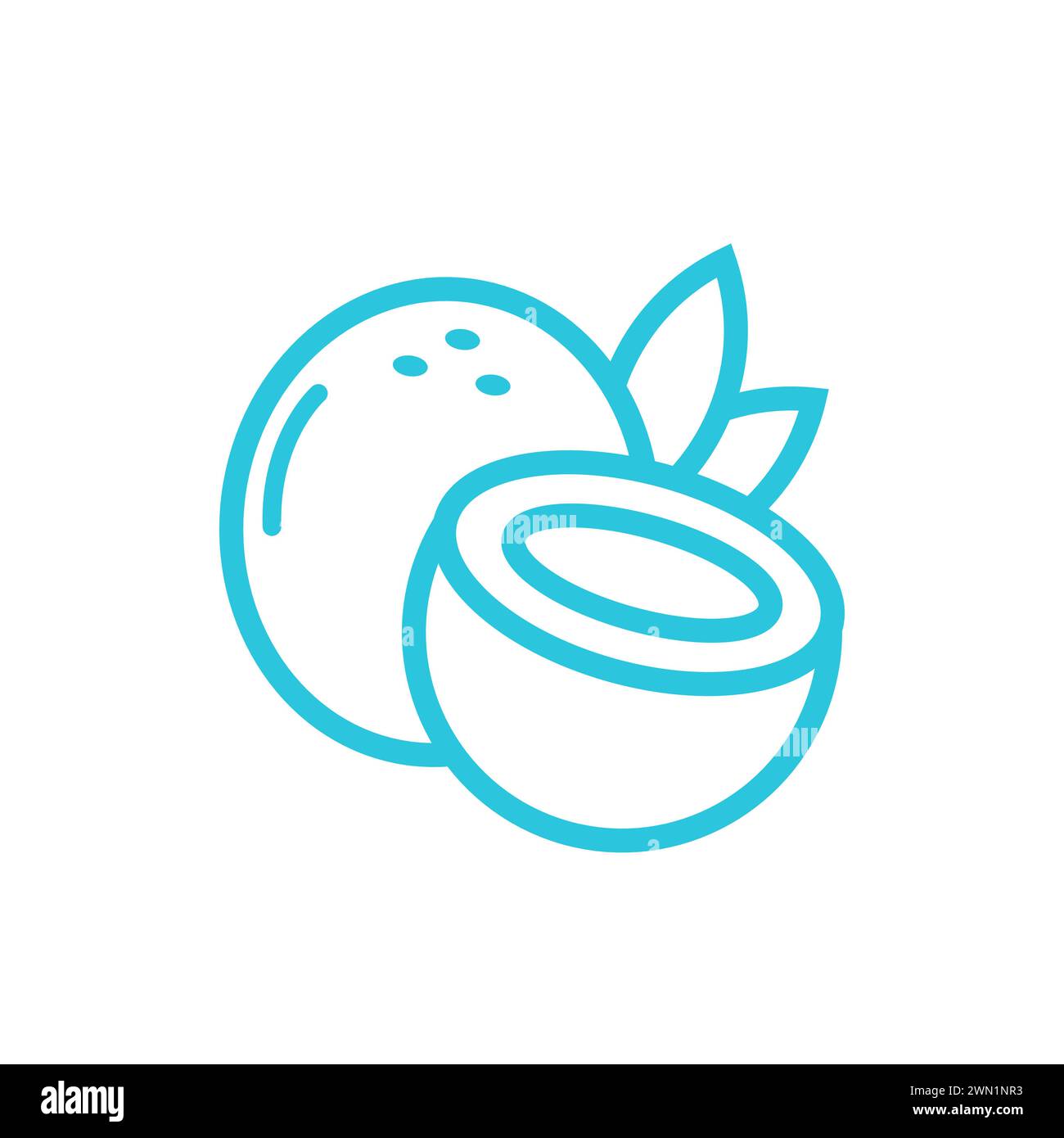 Coconut milk logo simple hi-res stock photography and images - Alamy