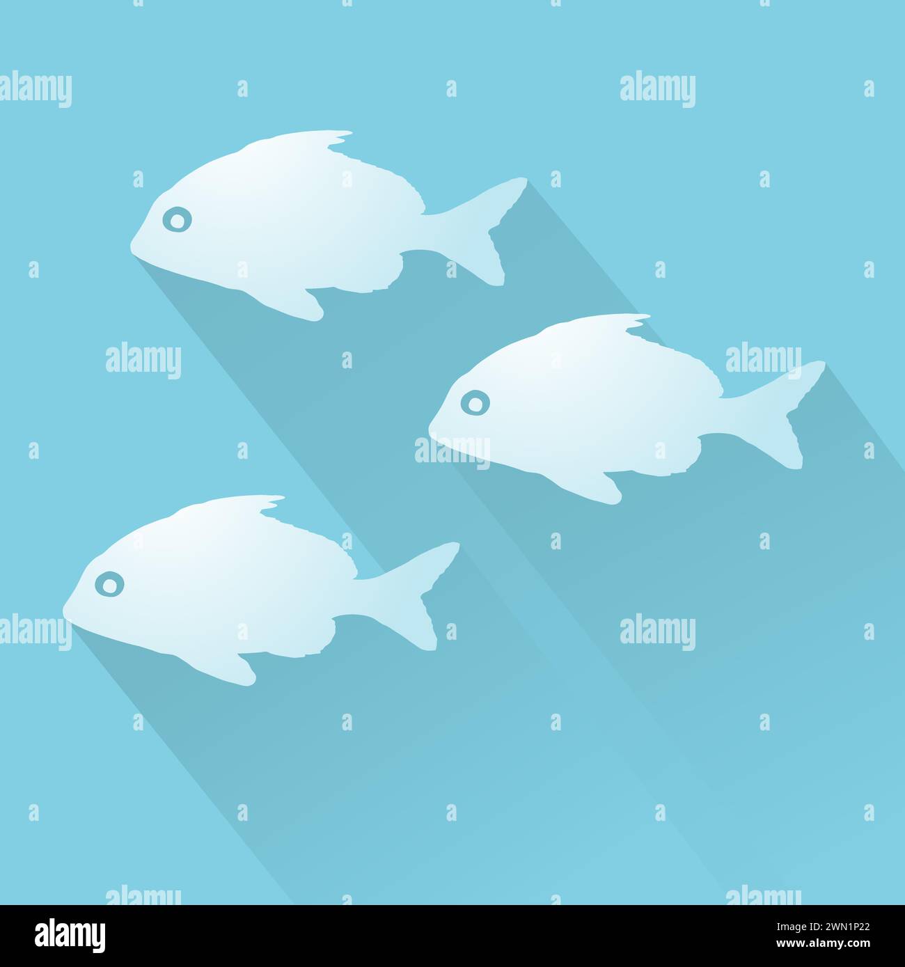 three fishes draw Stock Vector Image & Art - Alamy
