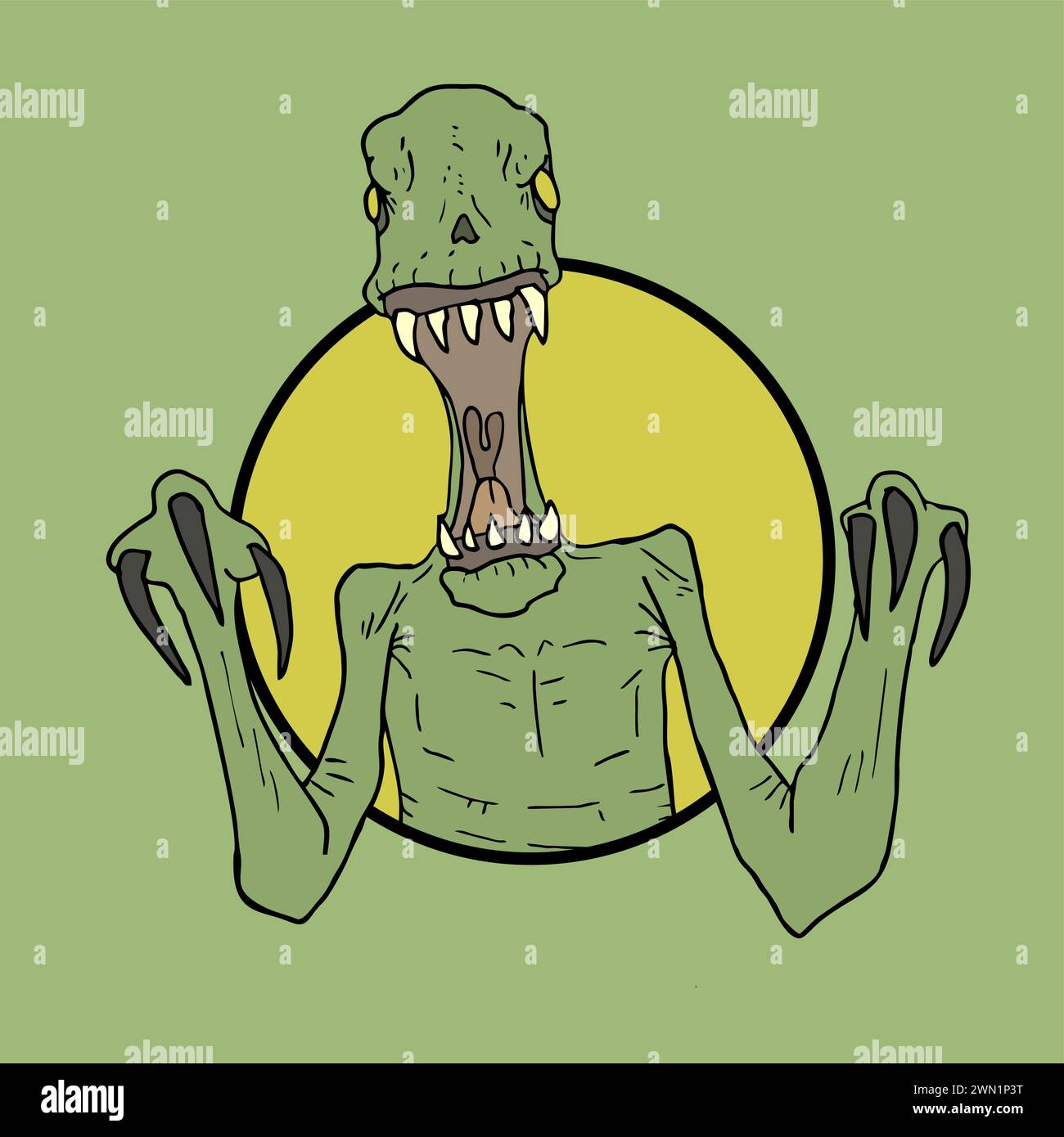 Danger alien draw Stock Vector Image & Art - Alamy