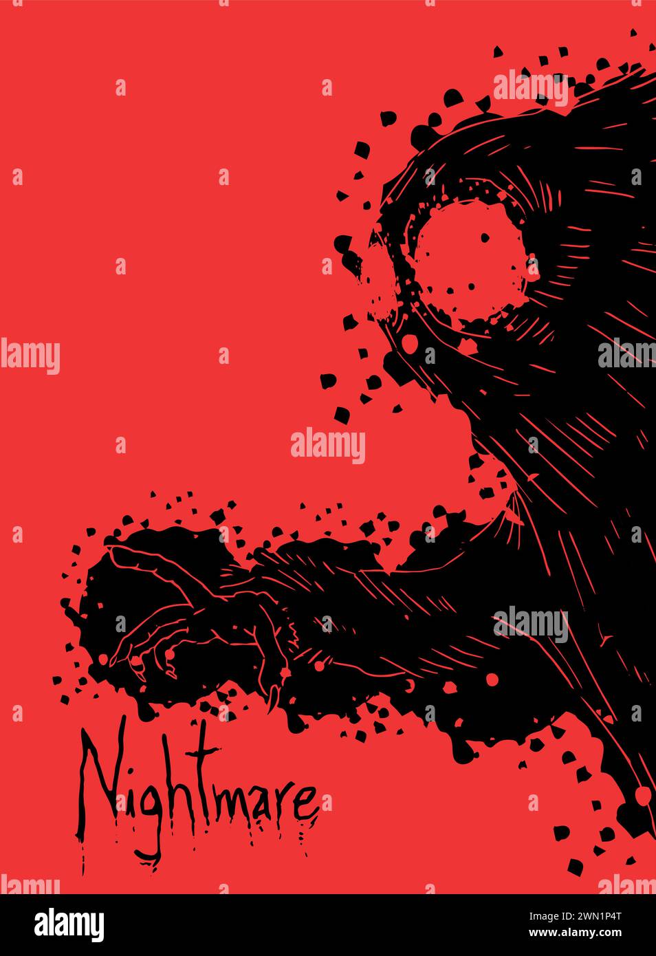 Dark nightmare creature Stock Vector Image & Art - Alamy