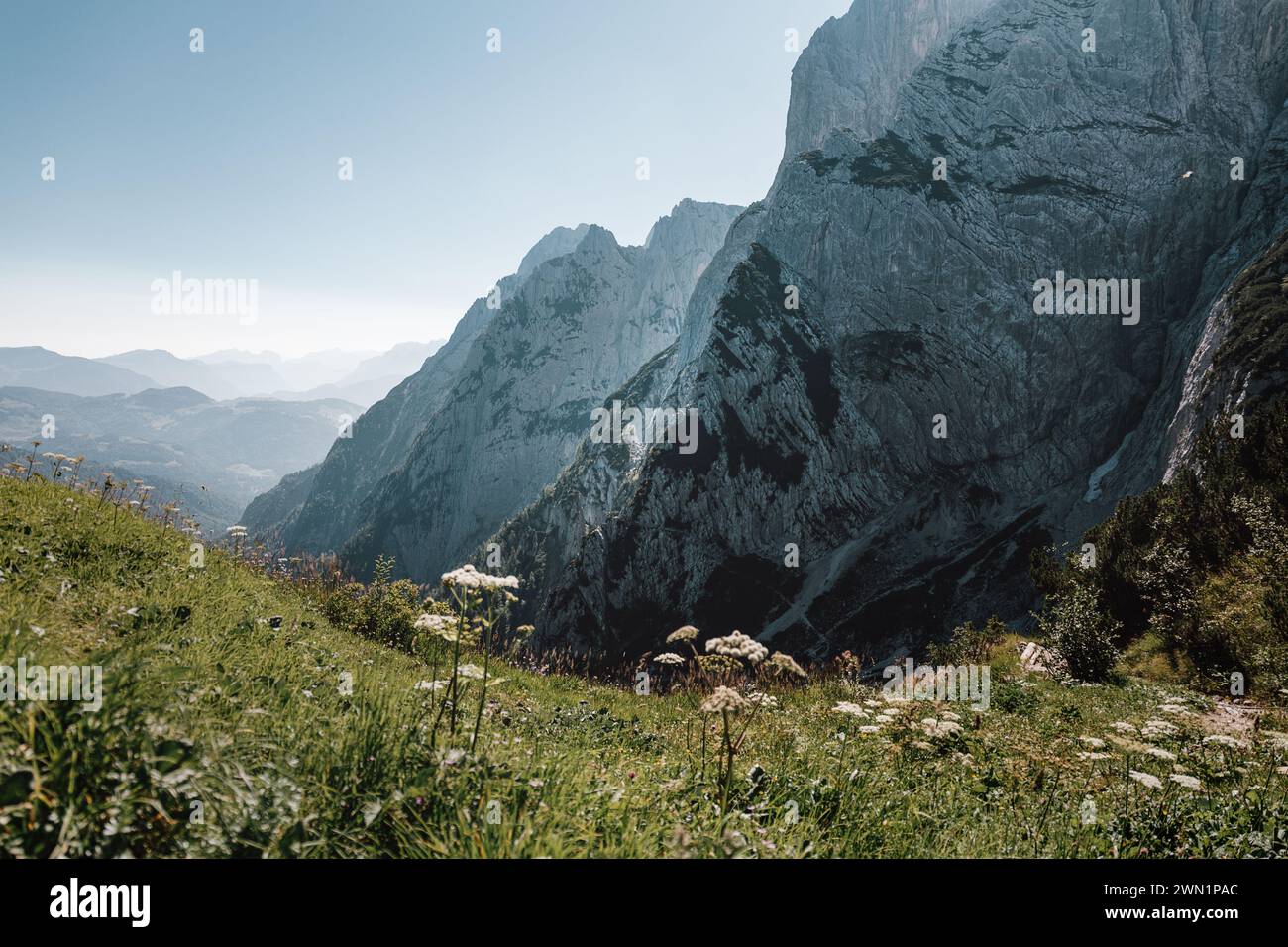 The impressive mountains of the Tyrolean Alps in Austria Stock Photo ...